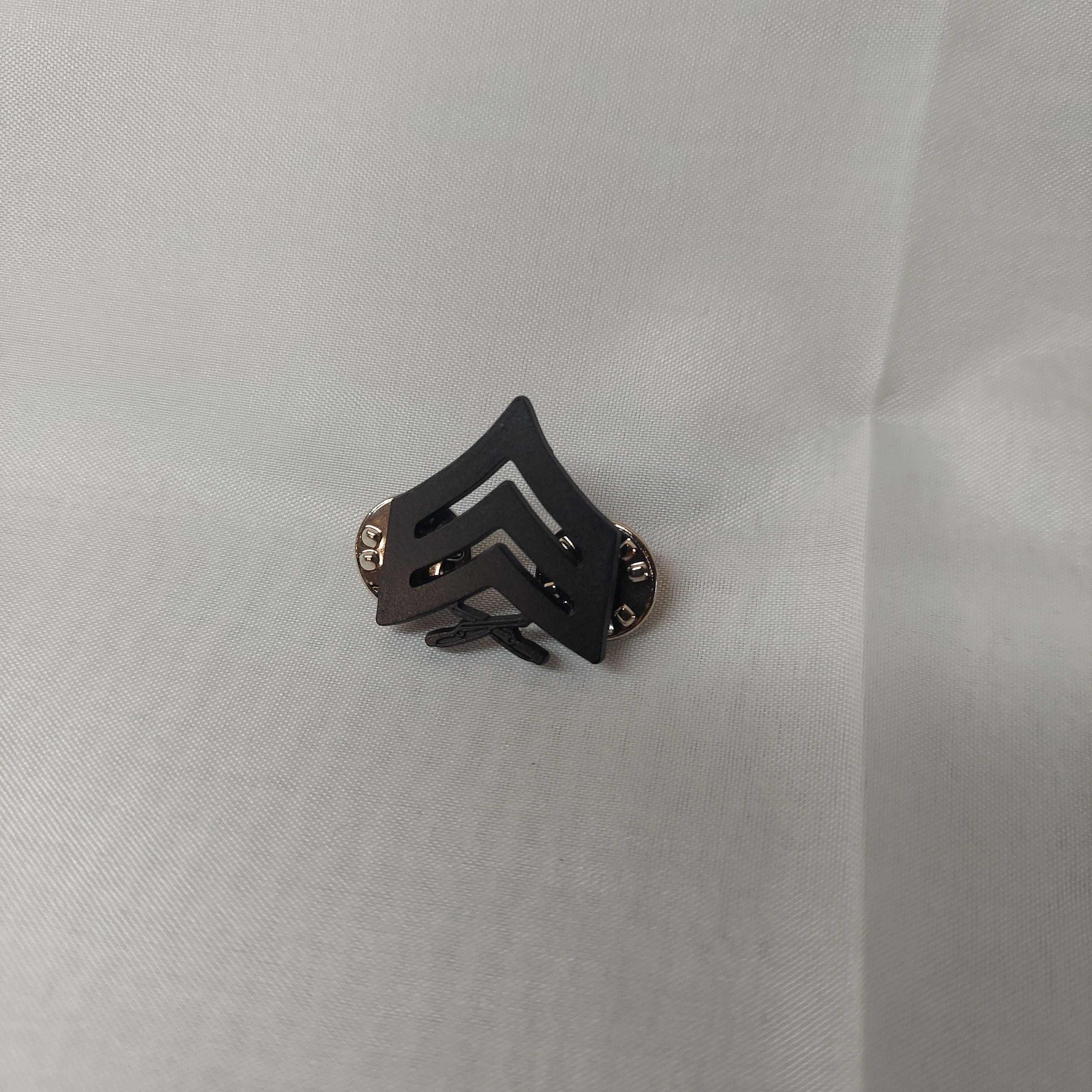 USMC Sargent E5 Rank Insignia Pin come in black and brass pin is metal ...