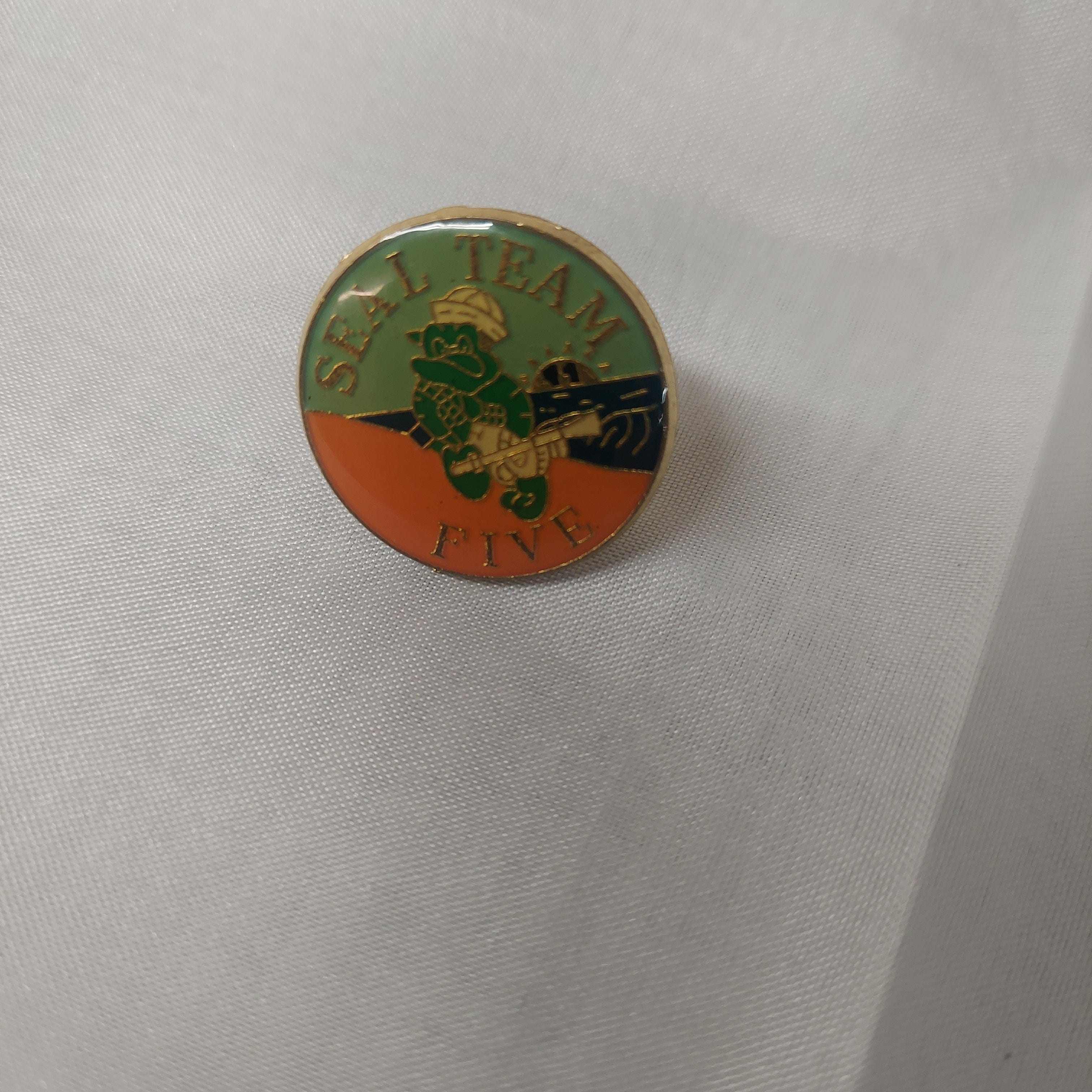 Navy Seal Team 5 Insignia Pin metal with nice enamel finish. The color ...