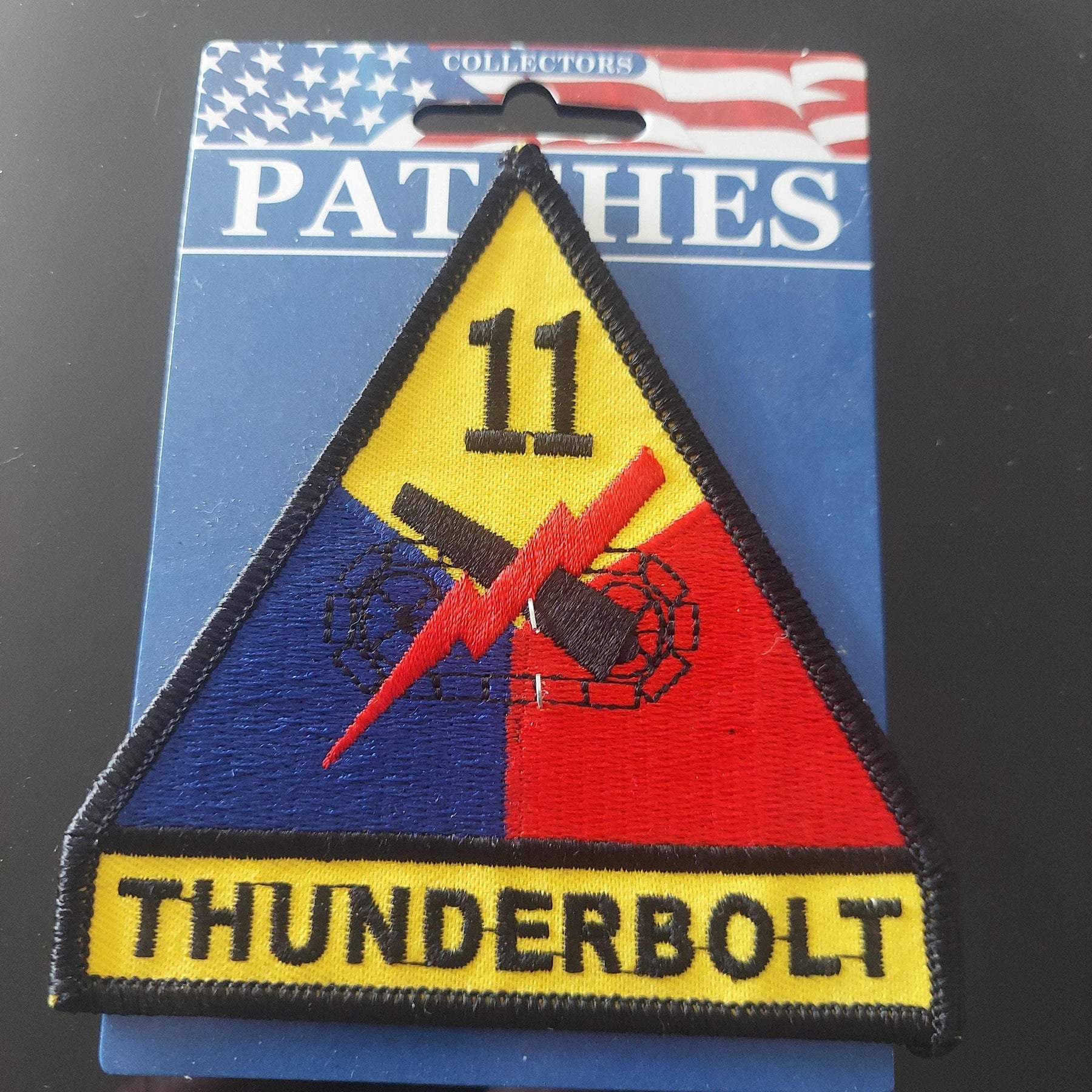 11th Armored Division Patch "Thunderbolt" Patch.Full vibrant color red ...