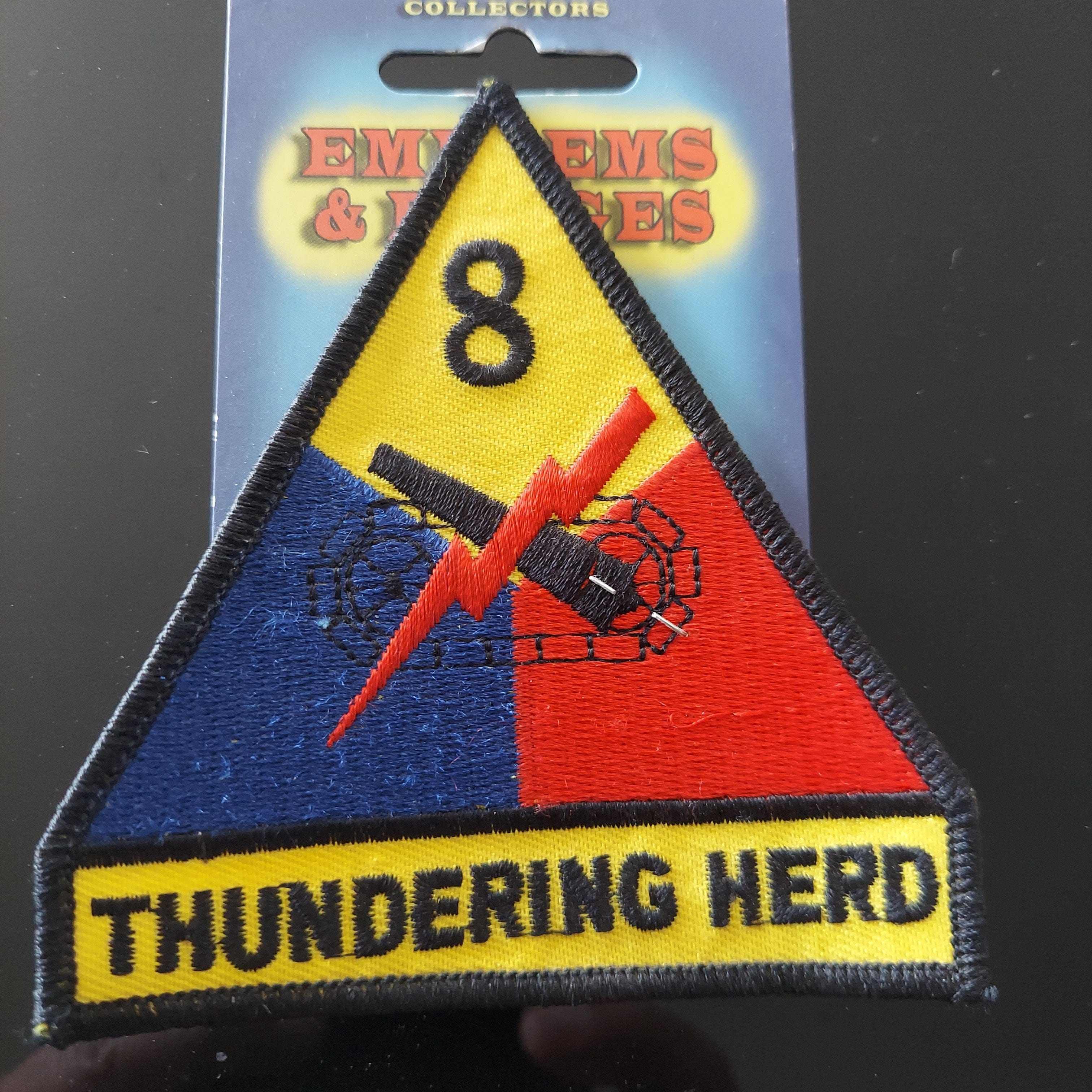 8th Armored Division "Thundering Herd" Full vibrant colors of reds ...